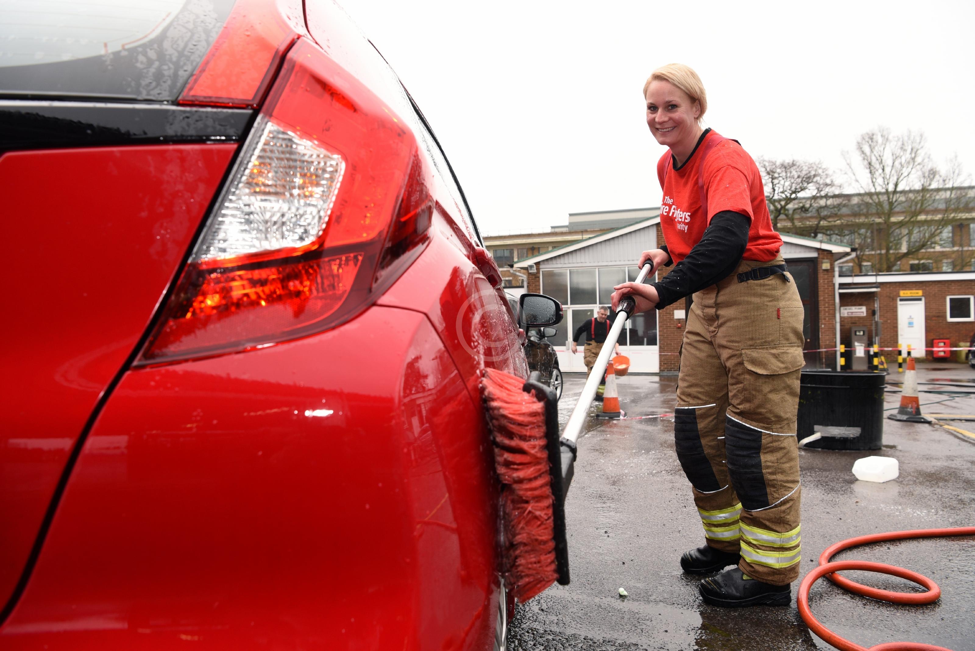 firefighters charity car wash