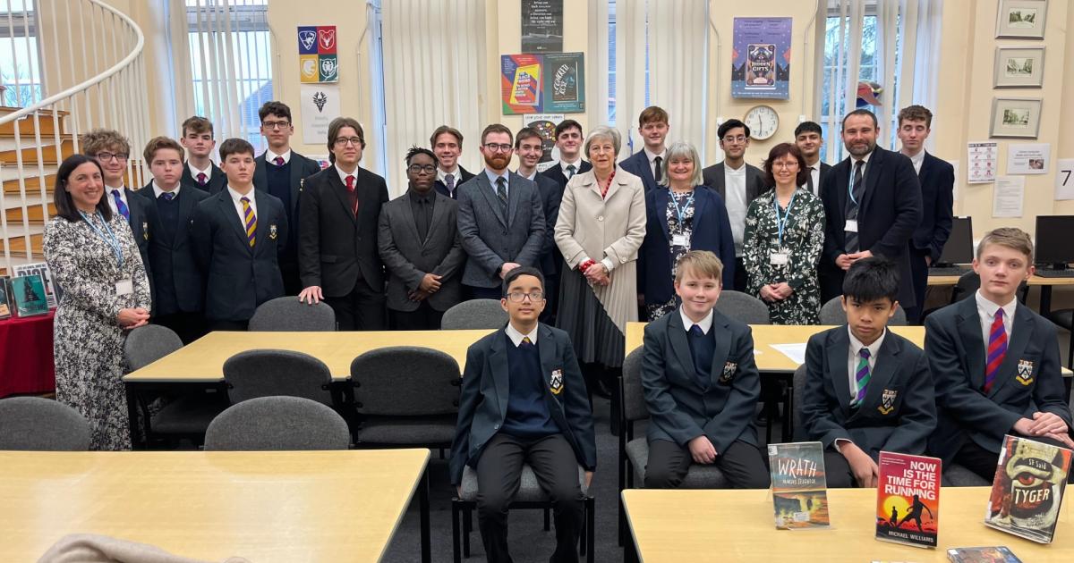 MP Theresa May praises latest improvements at Maidenhead school ...