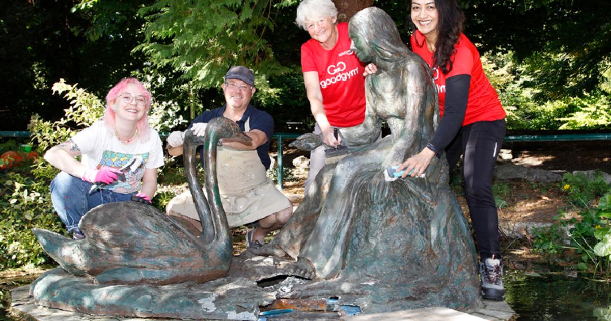 Ray Mill Island's Maiden & Swans sculpture restored through ...