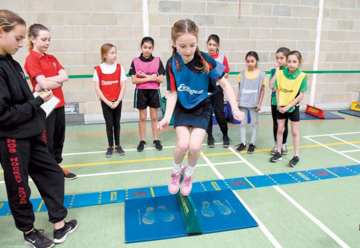 Sportshall athletics competition for 760 pupils at newlands Girls ...